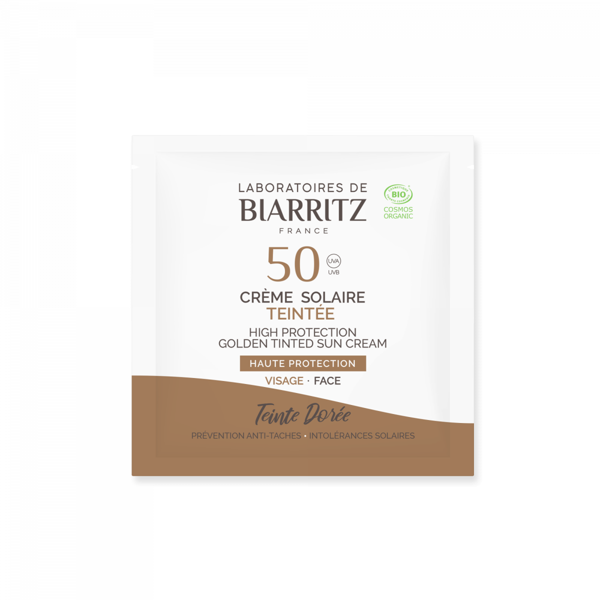 Sample SPF50 Tinted face sunscreen - golden